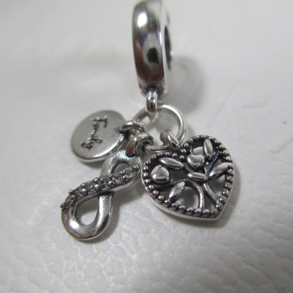 New Pandora 925 Family Tree Infinity Heart Trio Dangl… - Gem
